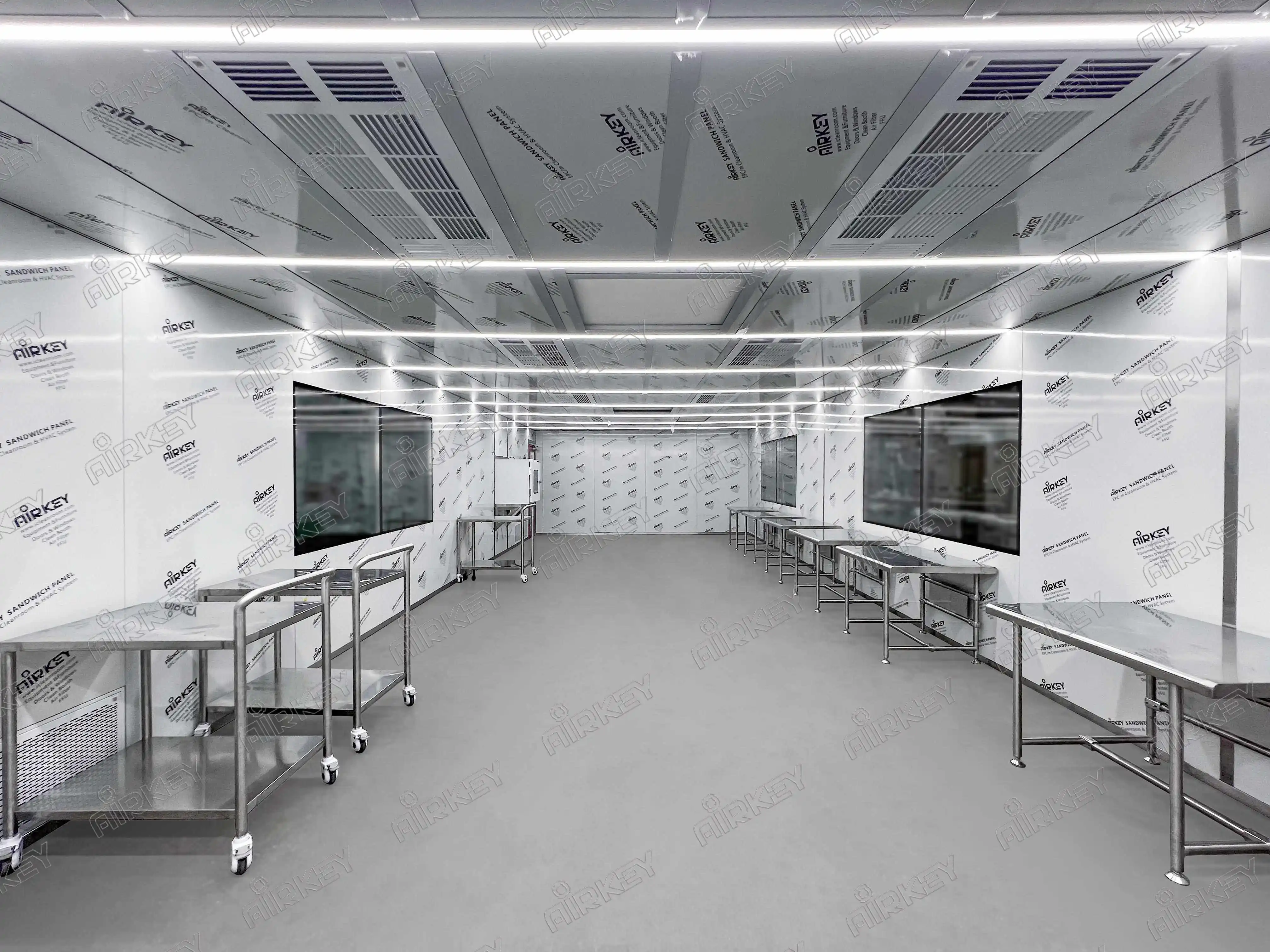 Portable ISO 5 EC FFU Sliding Door HVAC Biology Laboratory Mushroom ...
