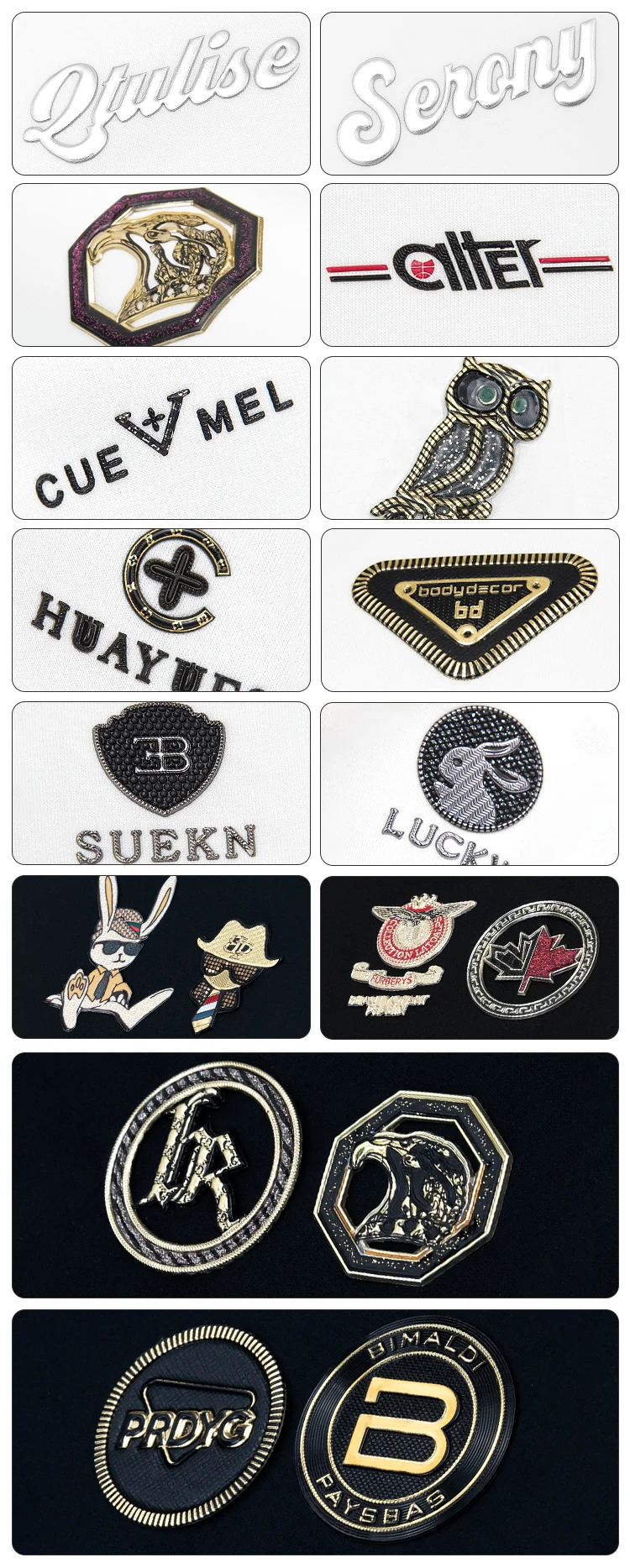 Custom Design Letters High Frequency Embossed Brand Label 3d Tpu Logo ...