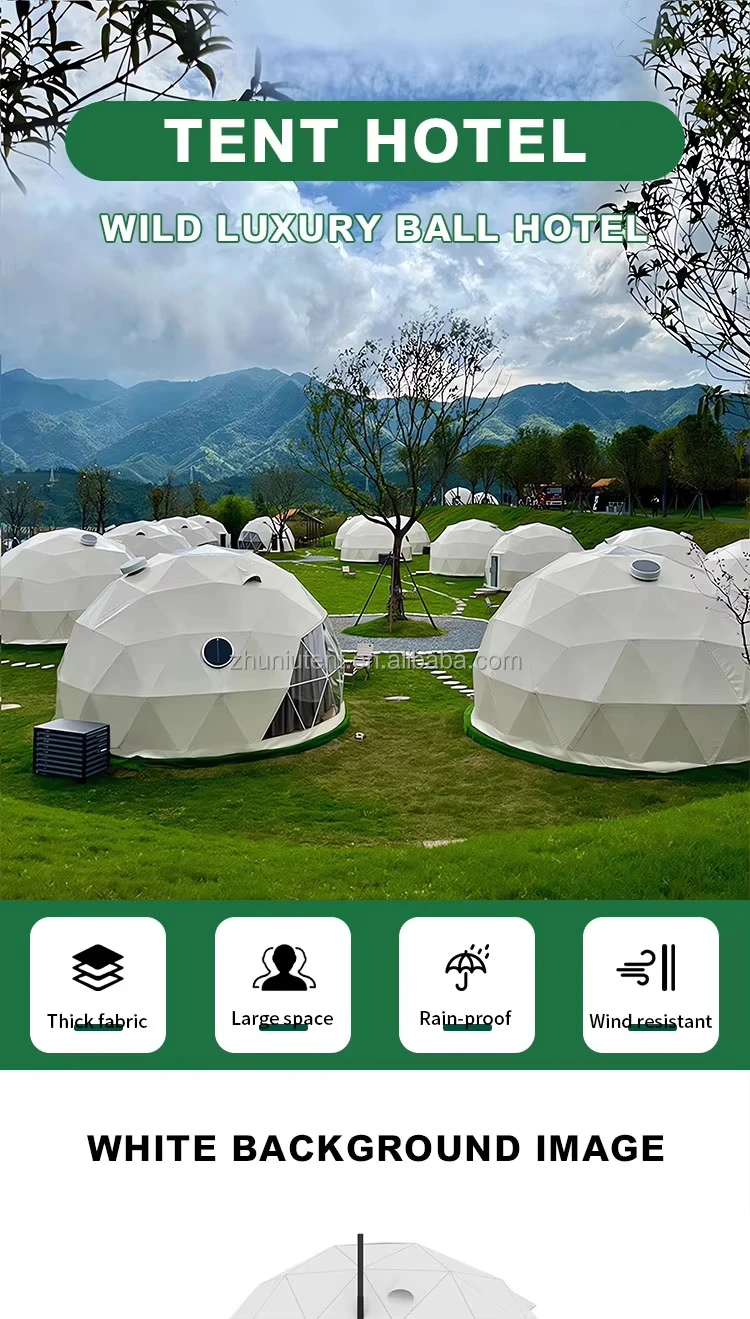 Custom Glamping Geodesic Dome House Prefab Half Sphere Domes Pvc ...