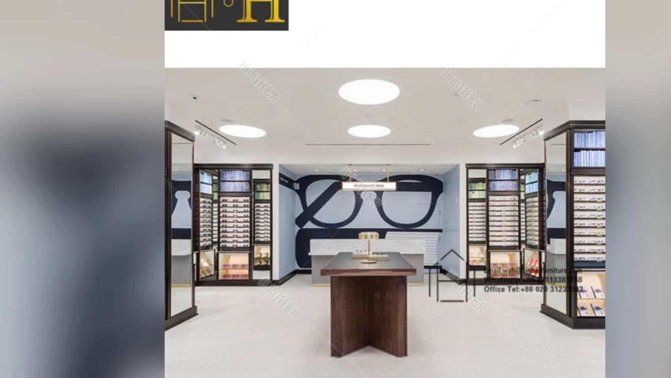 Customized Glasses Optical Store Display Showcase Furniture Optical Store Display Showcase For ...