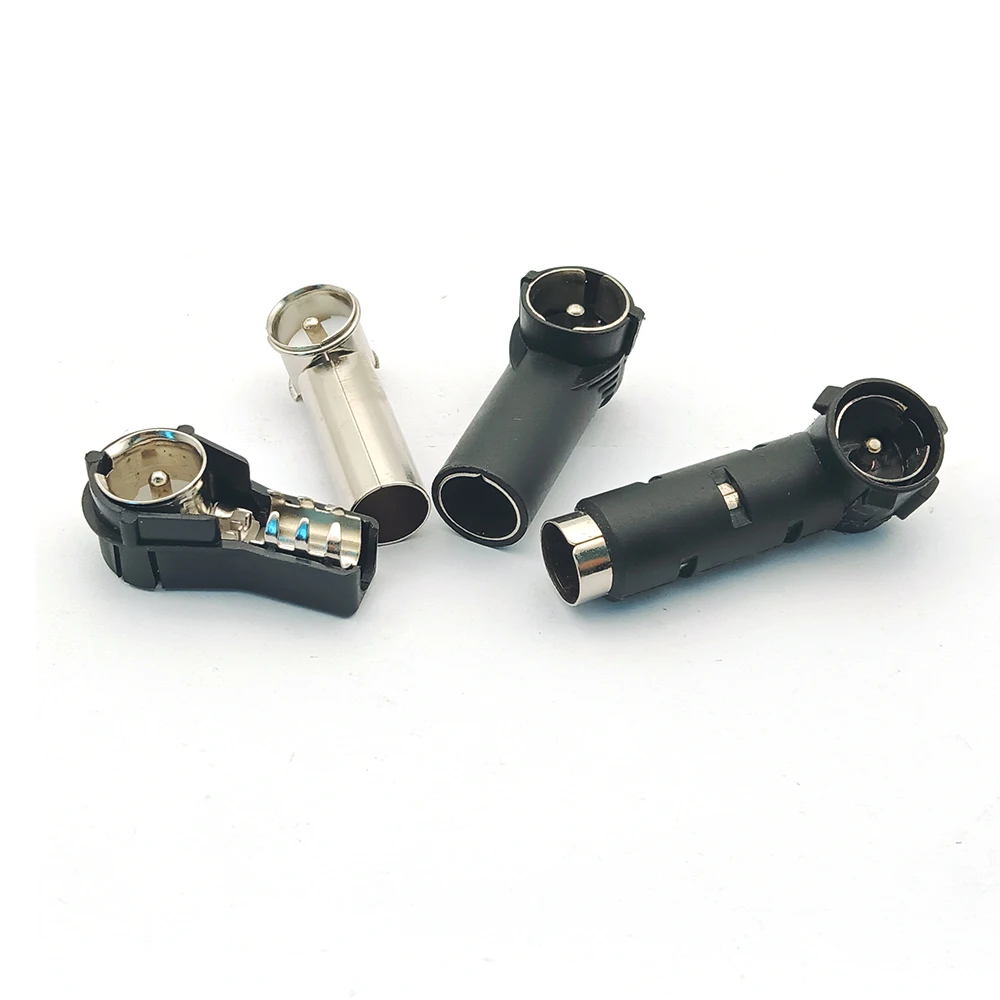90 Degree Right Angle Din Iso Plug Socket Car Radio Aerial Antenna ...
