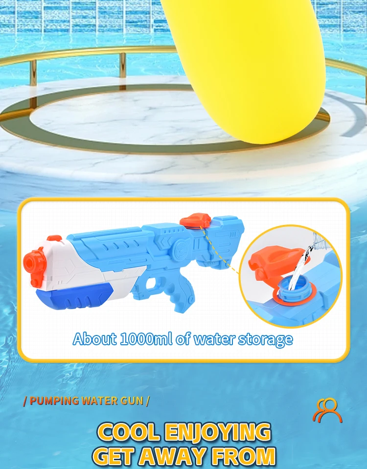 Powerful Shooting Plastic Long Range Water Gun,Capacity 600ml Outdoor ...