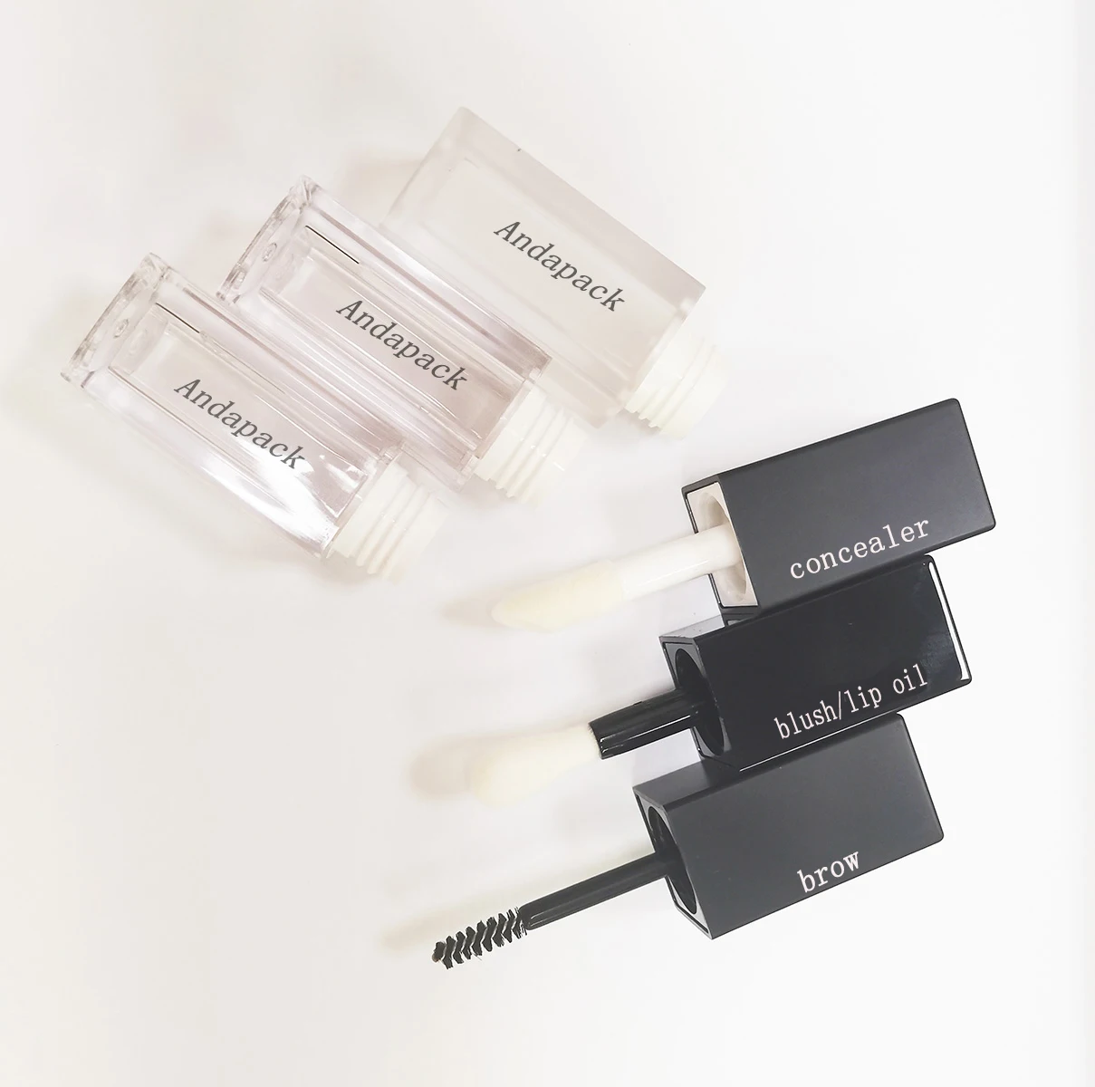 Lip Oil Packaging with Chain Hole Makeup Cosmetics Lip Gloss Eye Shadow ...