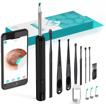 Ne7 Smart Visual Ear Sticks Otoscope 1296p Endoscope Wax Removal Tool ...