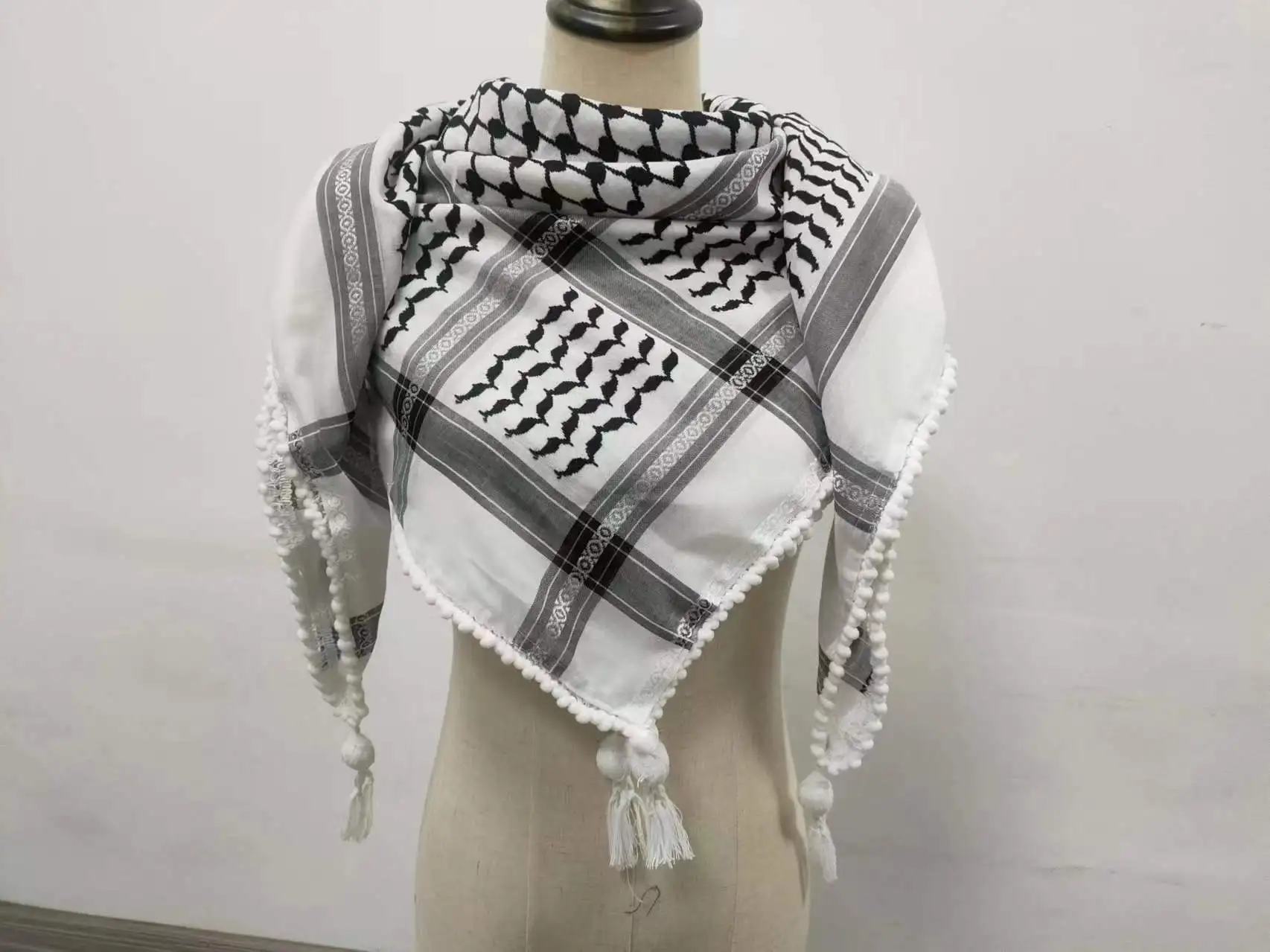 Original Cotton Woven Kuffiyeh Scarf - Arafat Shemagh for Men & Women ...