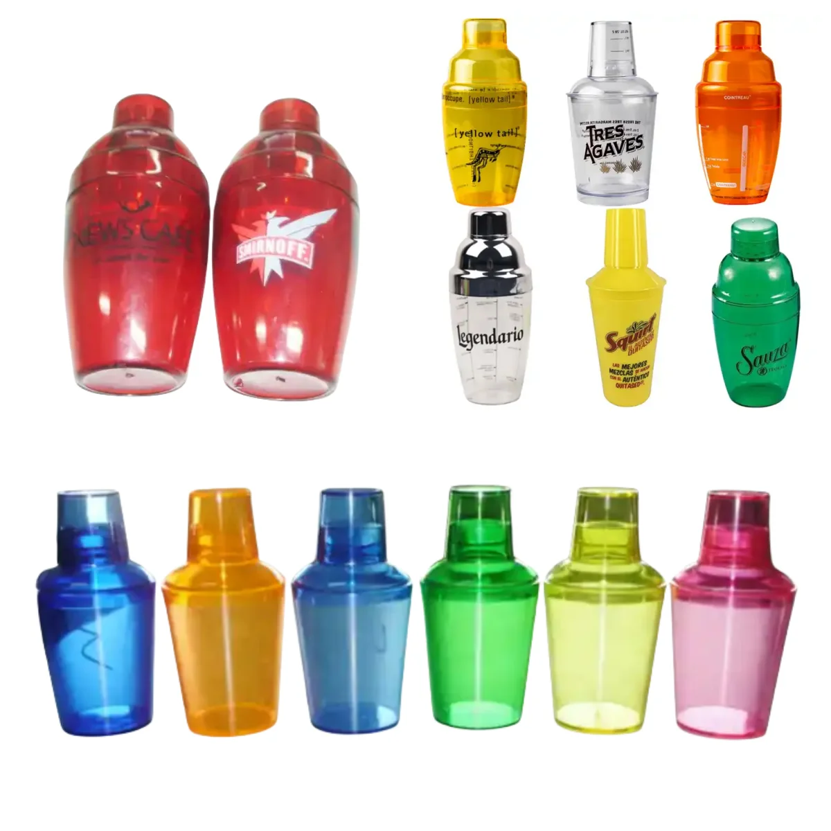 Hand Mixer Martini Shaker Colorful Plastic Cocktail Shaker Drink Bar ...