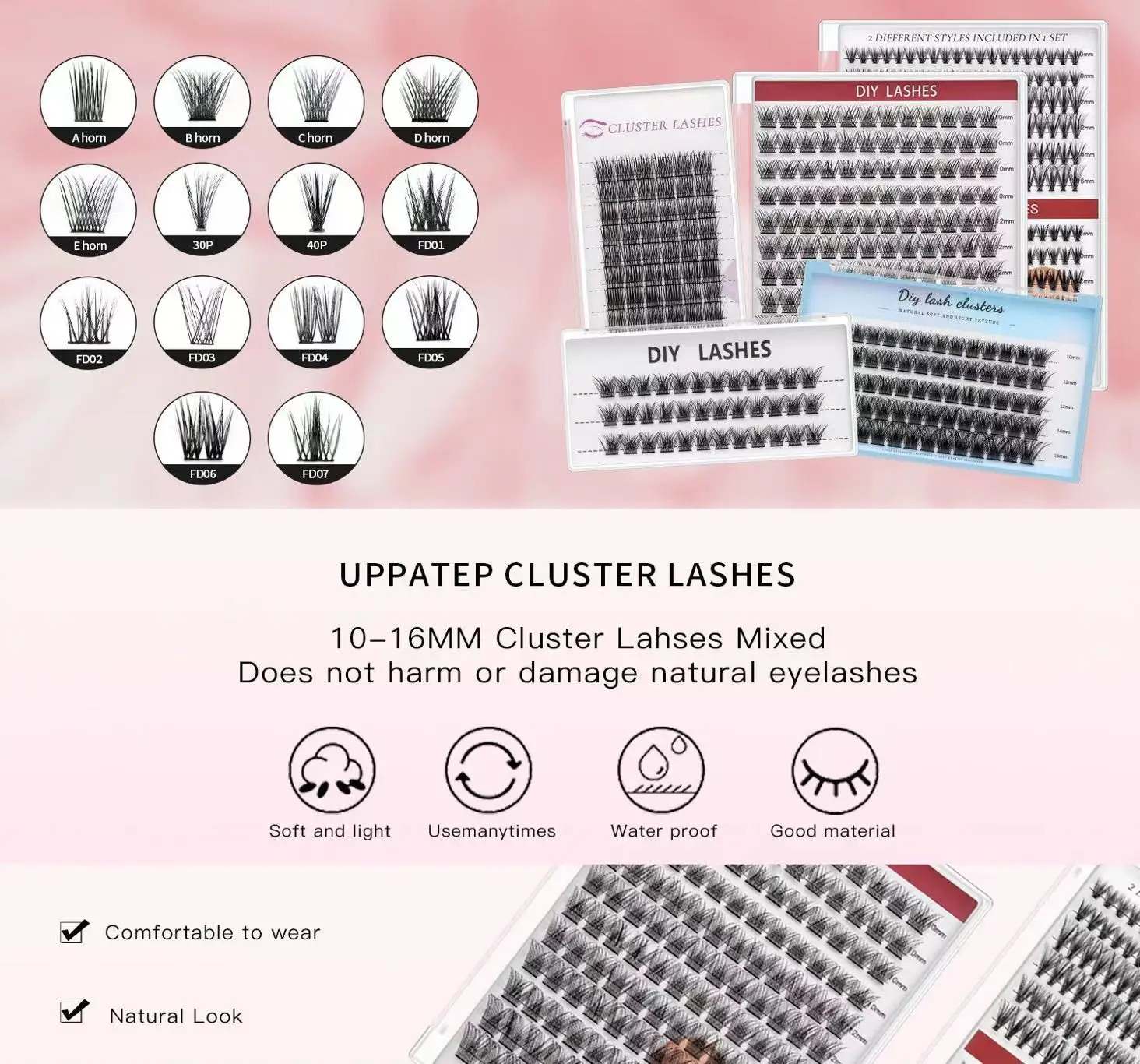 Diy Lash Extension 3d Faux Mink Eyelashes With Eyelash Glue Kit ...