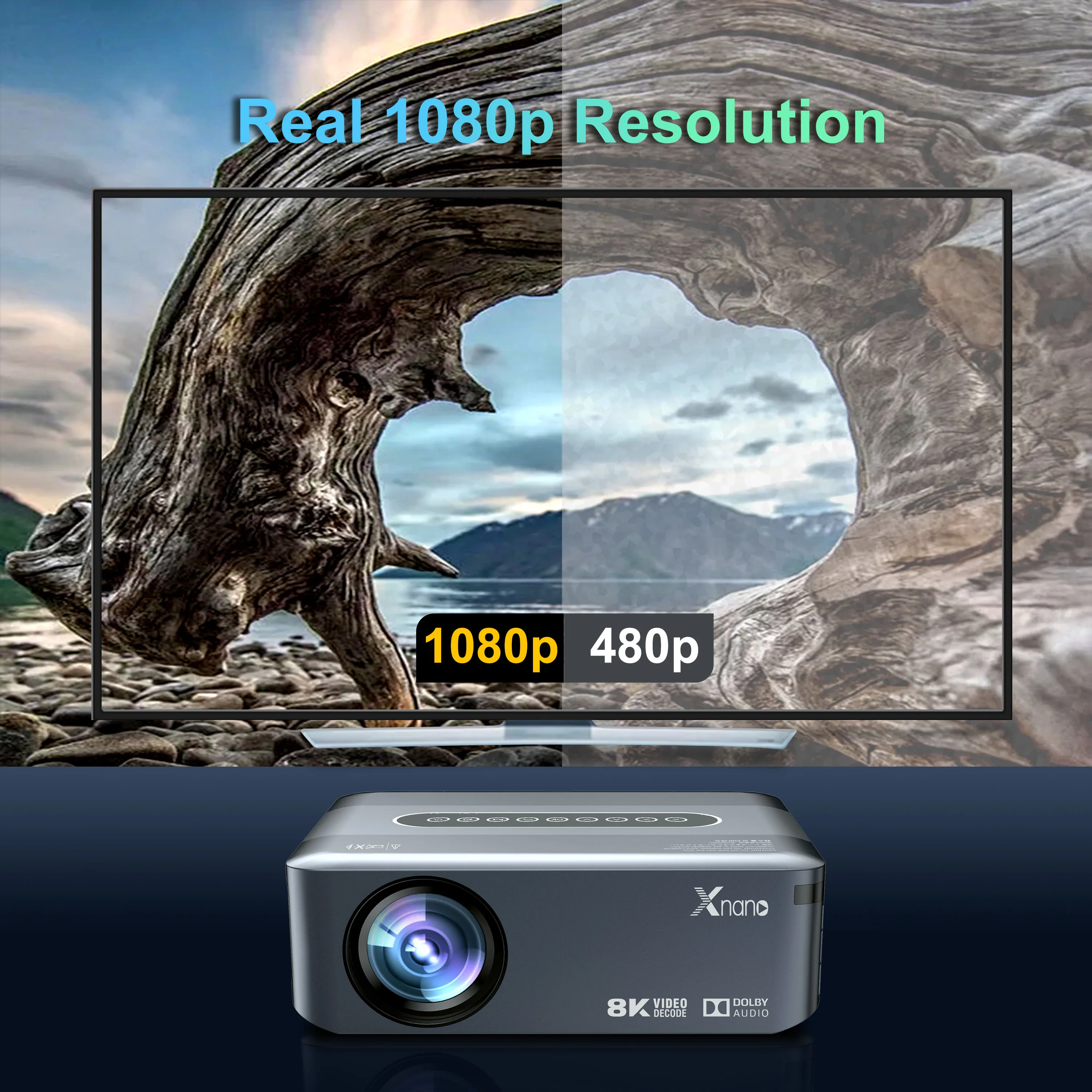 XNANO X1 Smart Projectors Android 9 Video Beamer LCD 8K Full HD 1080P ...