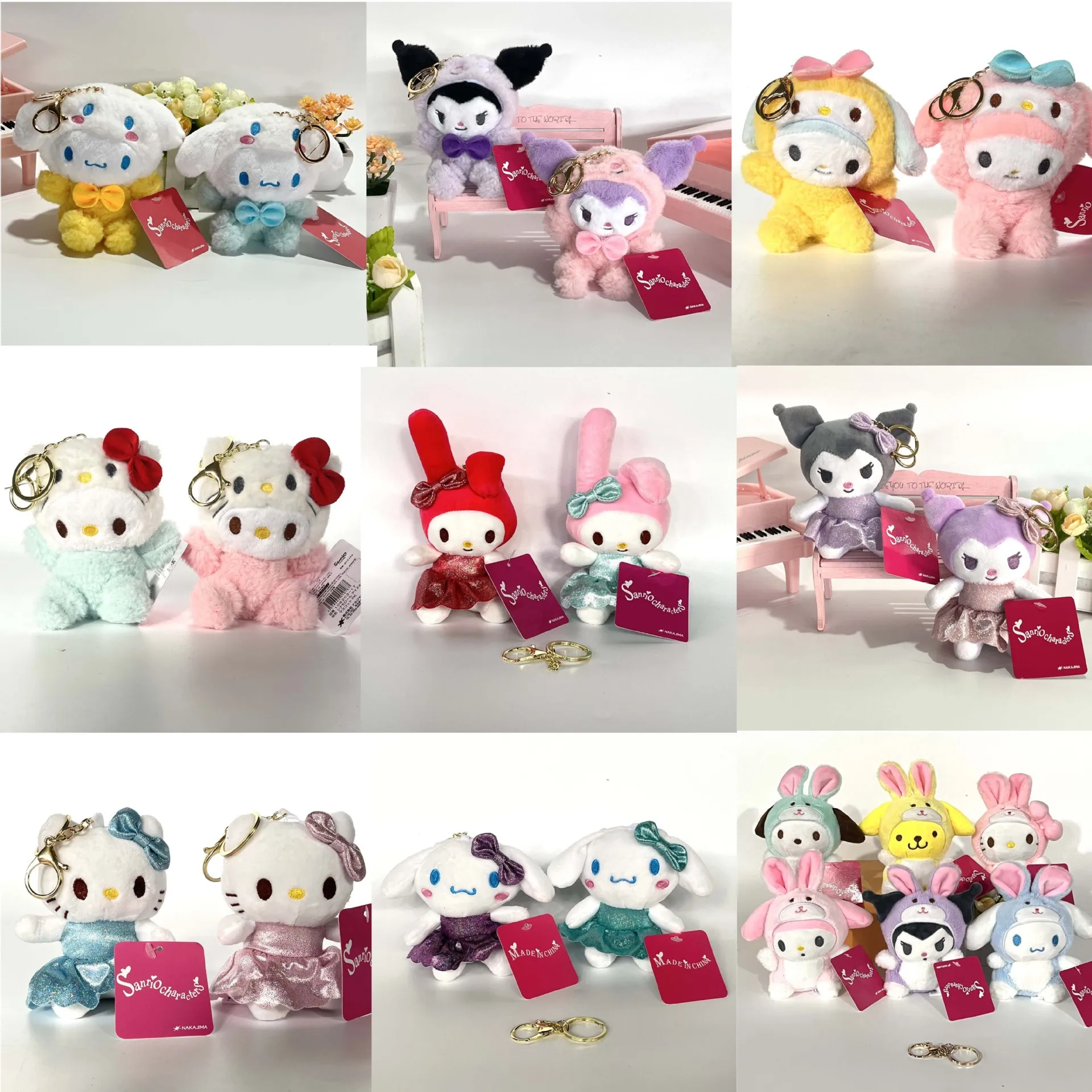 Wholesale Cute Anime Kuromi Plush Toy Keychain Custom Stuffed Kuromi ...