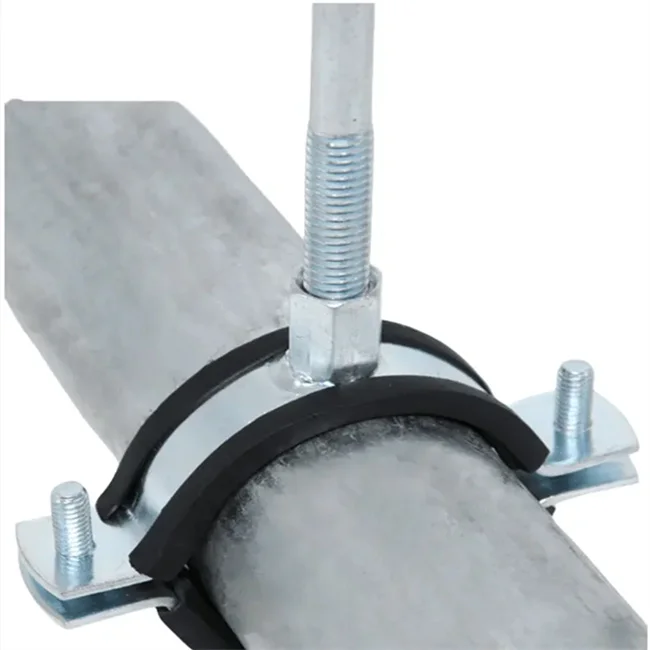 Galvanized Steel Quick Split Clamp - Rubber Lined Pipe Support Hanger