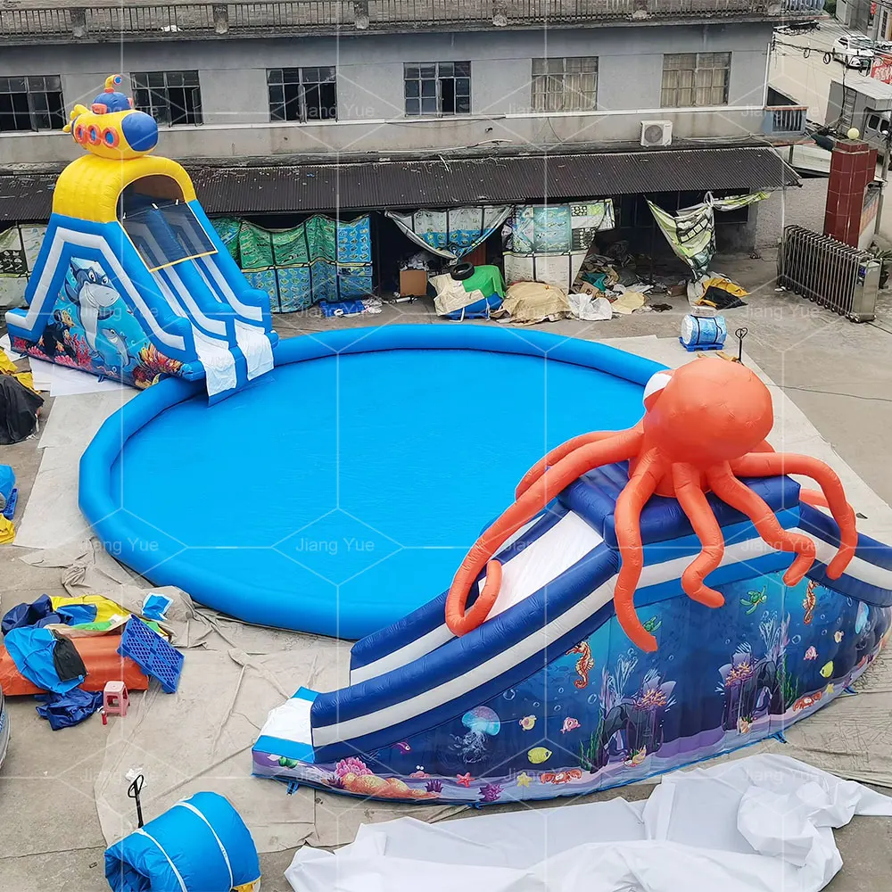 Large Pool Commercial Pvc Water Slide Kids Inflatable Water Slide Water ...