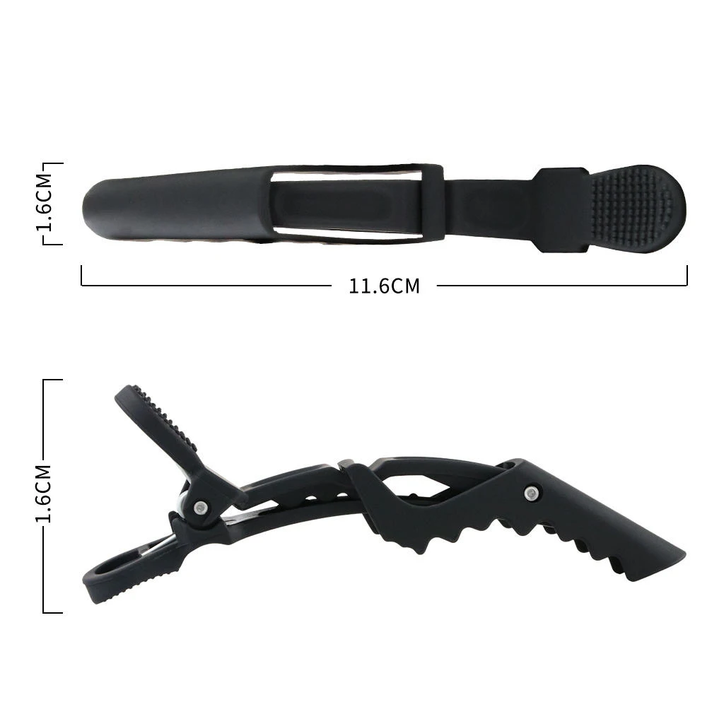 Professional Salon Barber Alligator Rubber Hair Clips