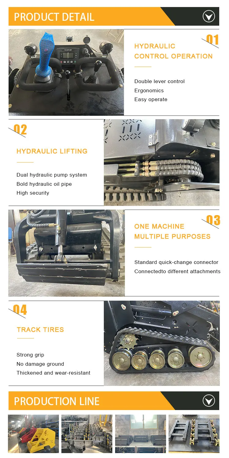 Mini Skidsteer With Factory Ce Epa Approved Tracked Skid Steer Diesel ...