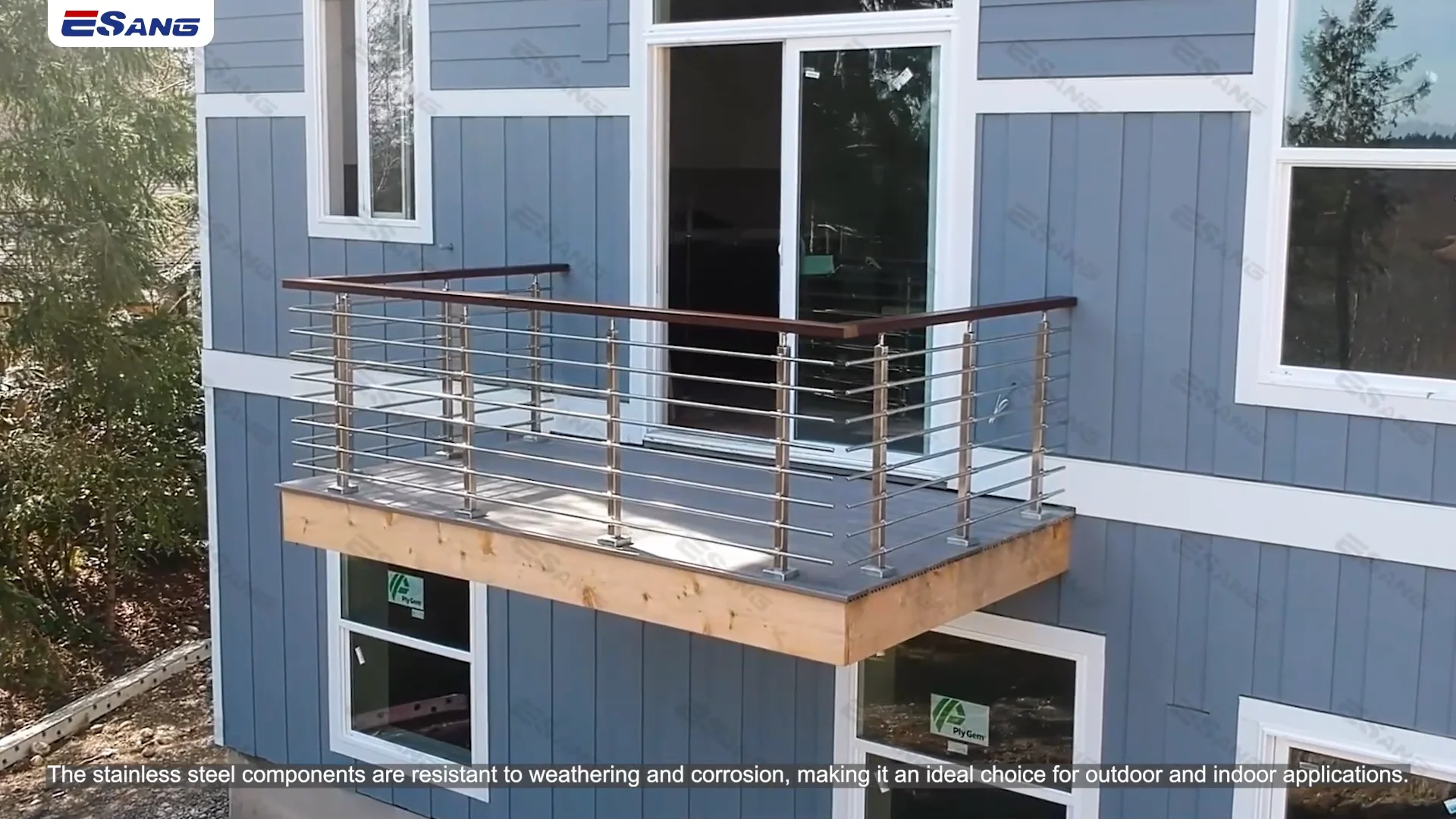 Esang Custom Design Exterior Balcony Stair Rod Bar Balustrade Post 304 ...