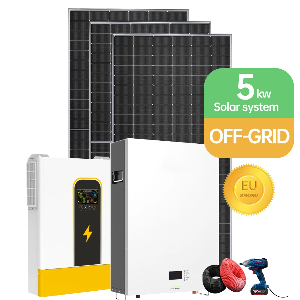 Complete 3000w,4000w,5000w Solar System Kit Hybrid 5kva Solar Panel Kit ...