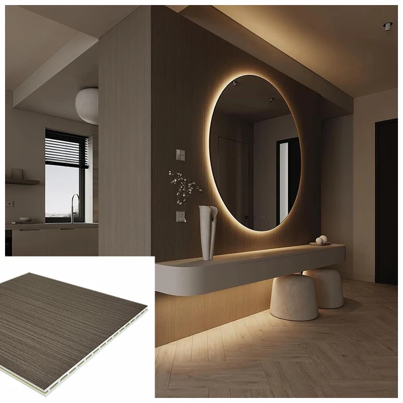 Modern Luxury Wpc Decorative Panel Board Wooden Veneer Wallboard Wall ...