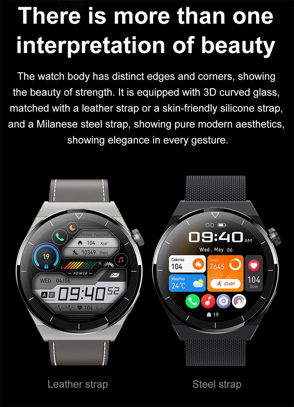 2023 Nfc Smart Watch Men Gt3 Pro Amoled 390*390 Hd Screen Heart Rate ...