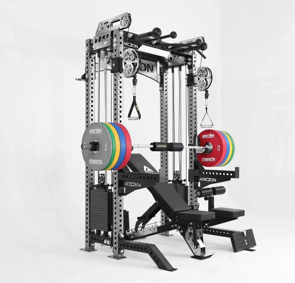 Aniczon M1 2025 Commercial Power Rack Combo-Functional Trainer Smith ...