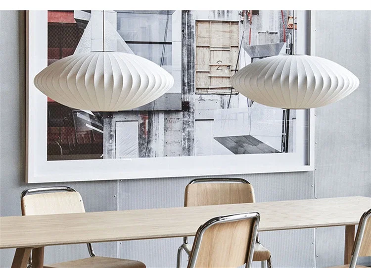 Modern Silk Cloth Pendant Lights Nordic Dining Room Clothing Shop ...