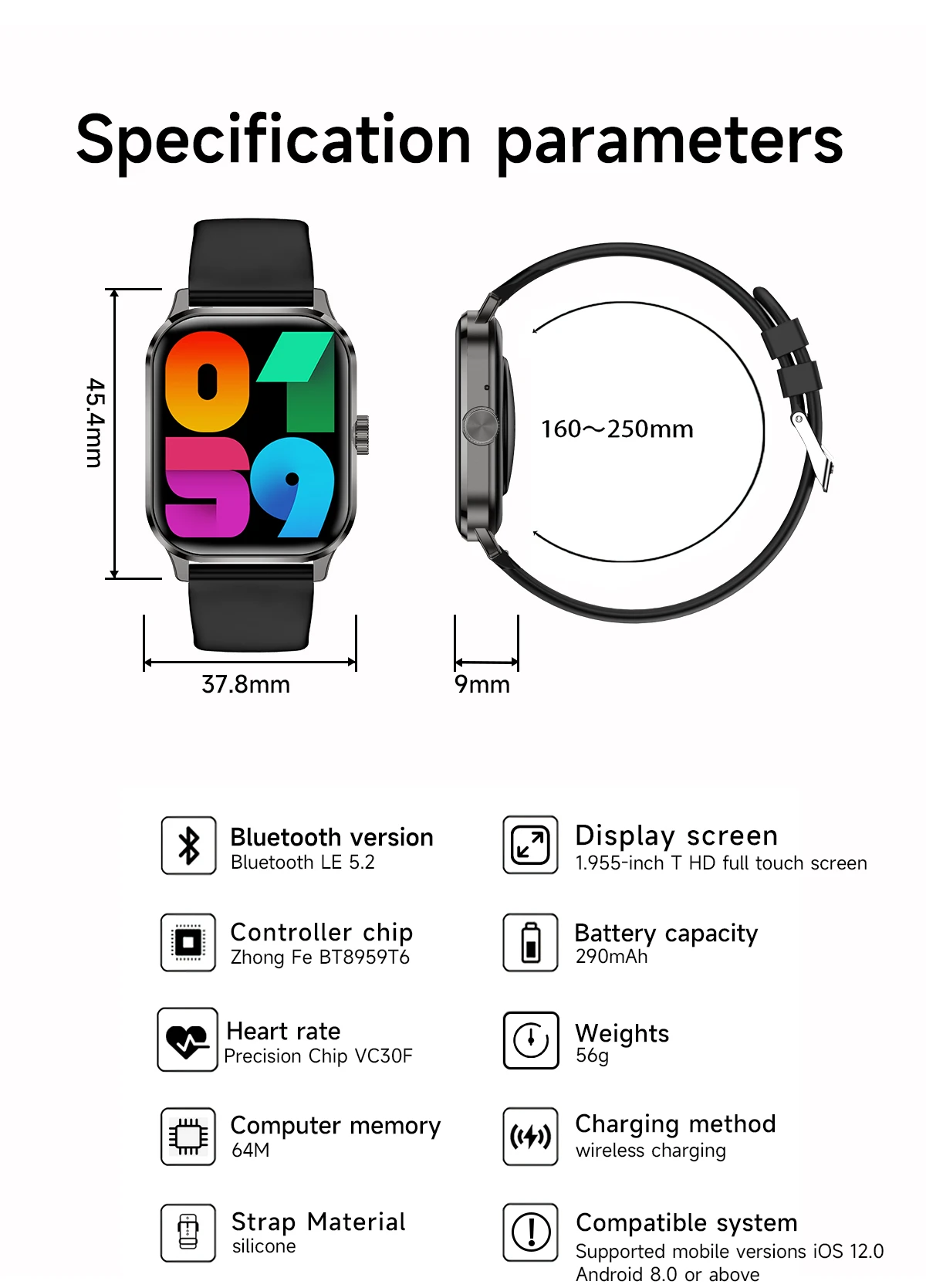 ZW9 MAX Smart Watch - Fitcloud Pro 1.95'' Ultra Thin