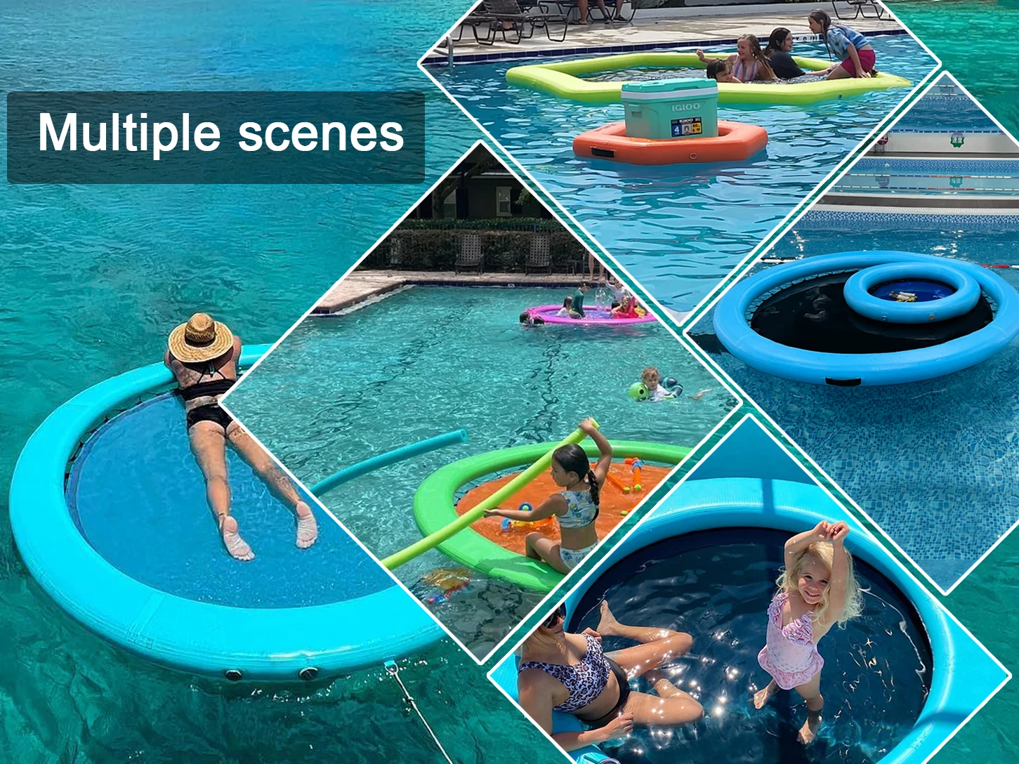 New Inflatable Tanning Pool Lounger Float Sunbathing Pool Lounge Water ...