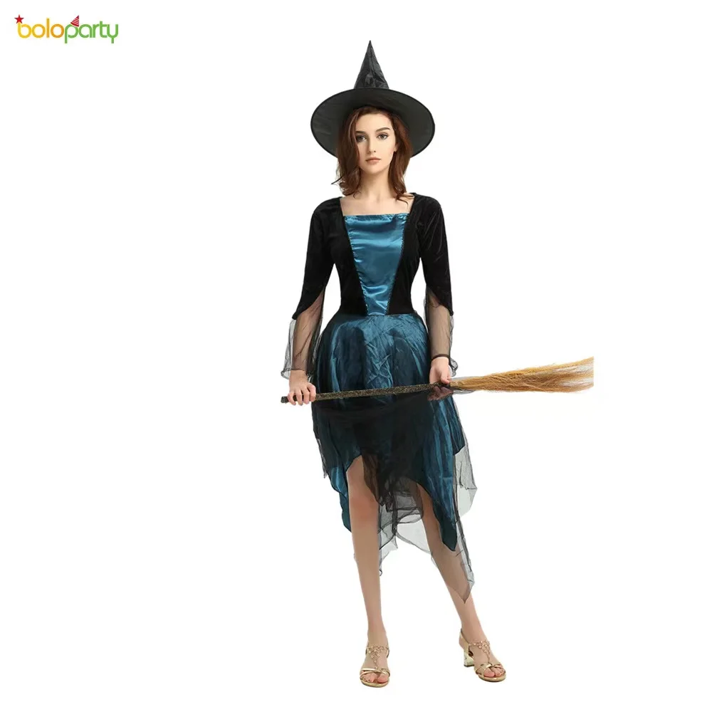 Magical Lady Adult Witch Halloween Costume, Halloween Party Cosplay ...