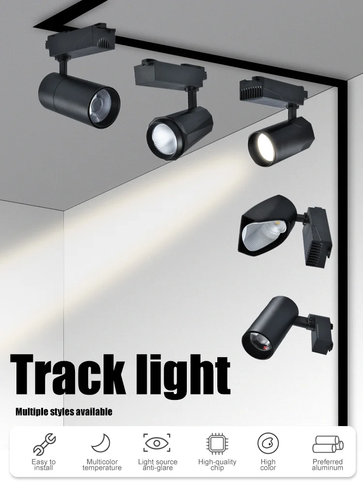 Indoor Suspended Track Lighting Spotlight Magnetic Track Light Led ...