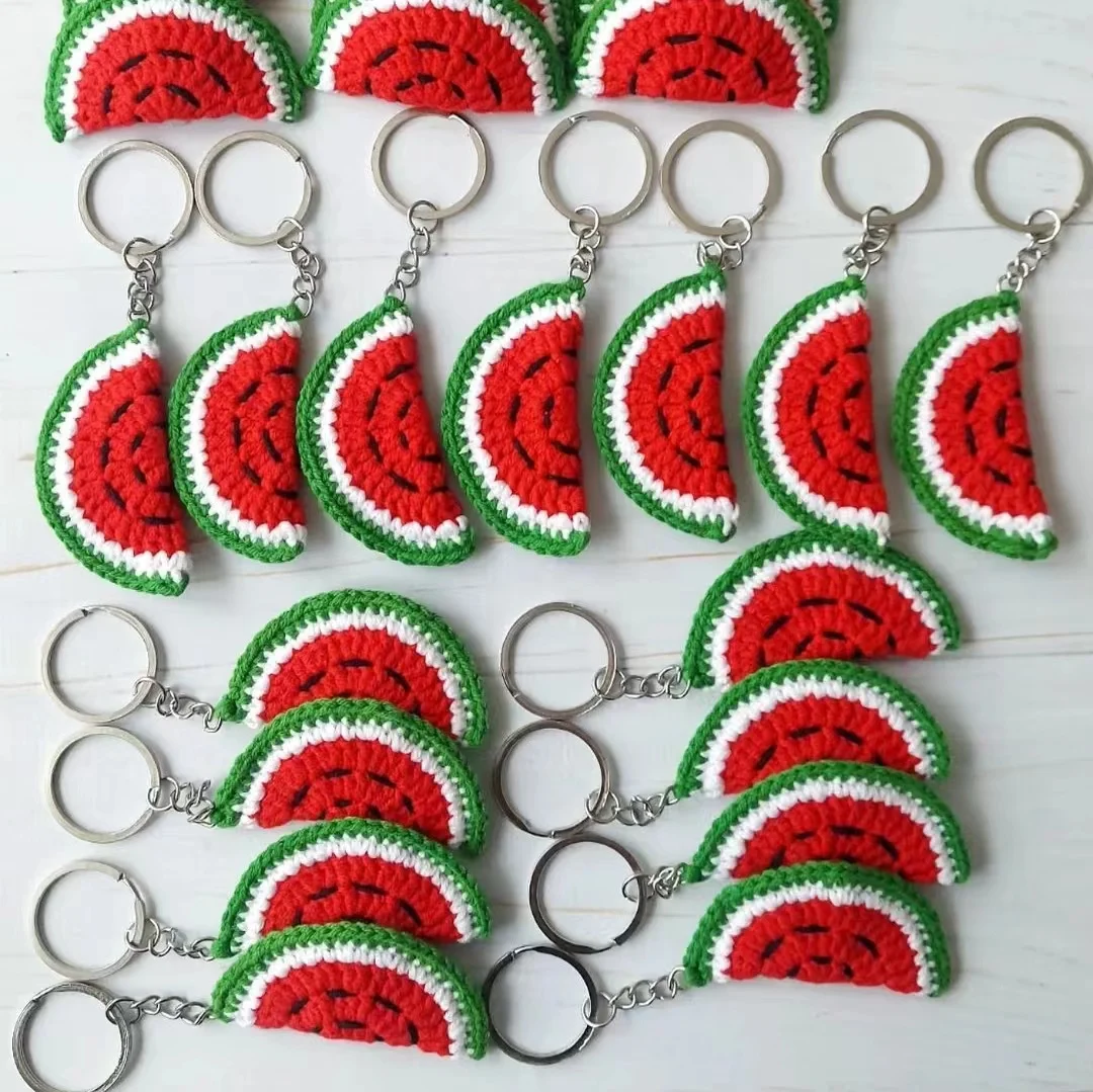 New Arrival Customized Handmade Crocheted Palestine Watermelon Key ...
