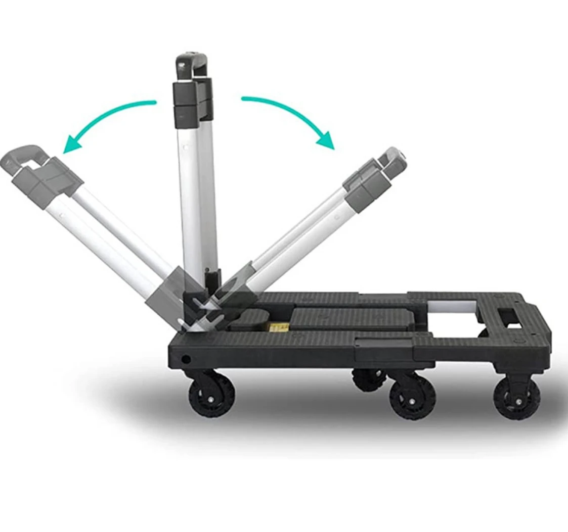 7-wheel Trolley 150kg Capacity Portable Folding Heavy-duty Hand Truck ...