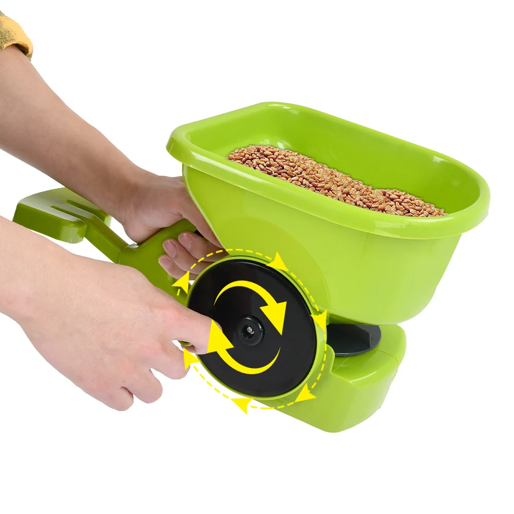 Vertak Hand Held Plastic Manual Grass Seed Salt Spreader Garden 3l ...