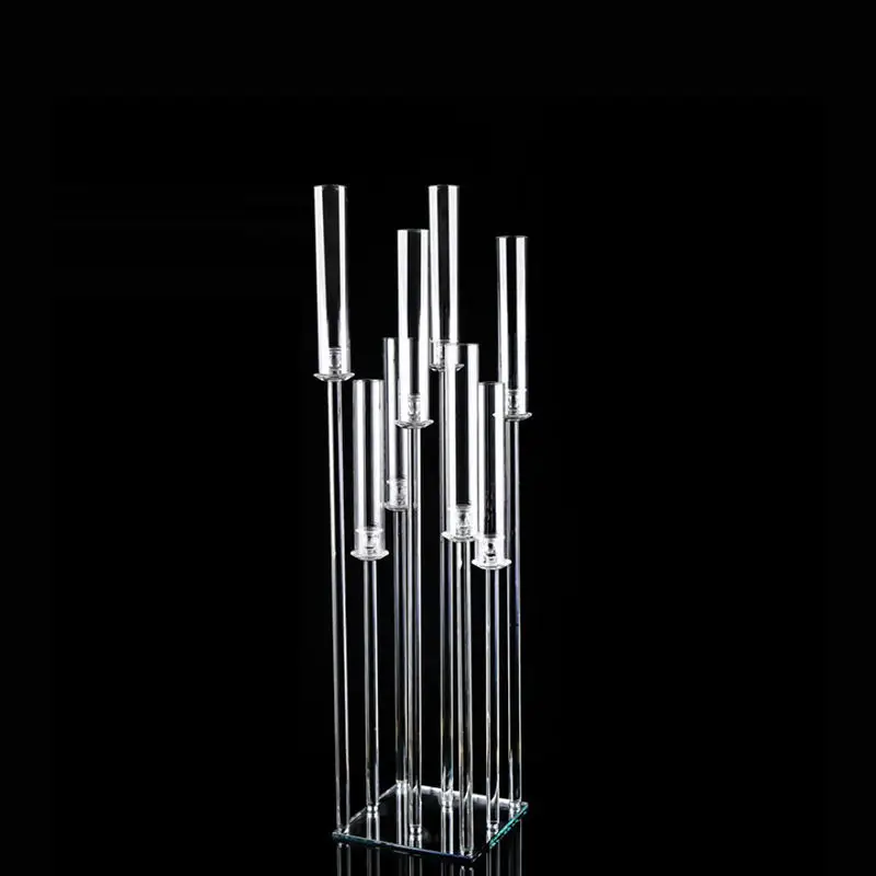 9 Head Tall Candelabra Acrylic Stick Pillar Candle Holder