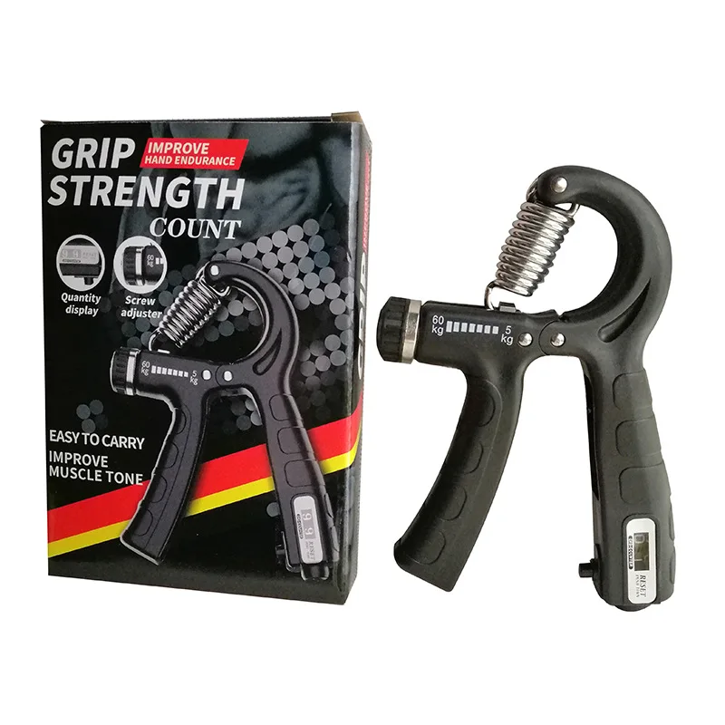 Hand Gripper Counting 5-60kg Fitness Strengthener Grips Wrist Trainer ...