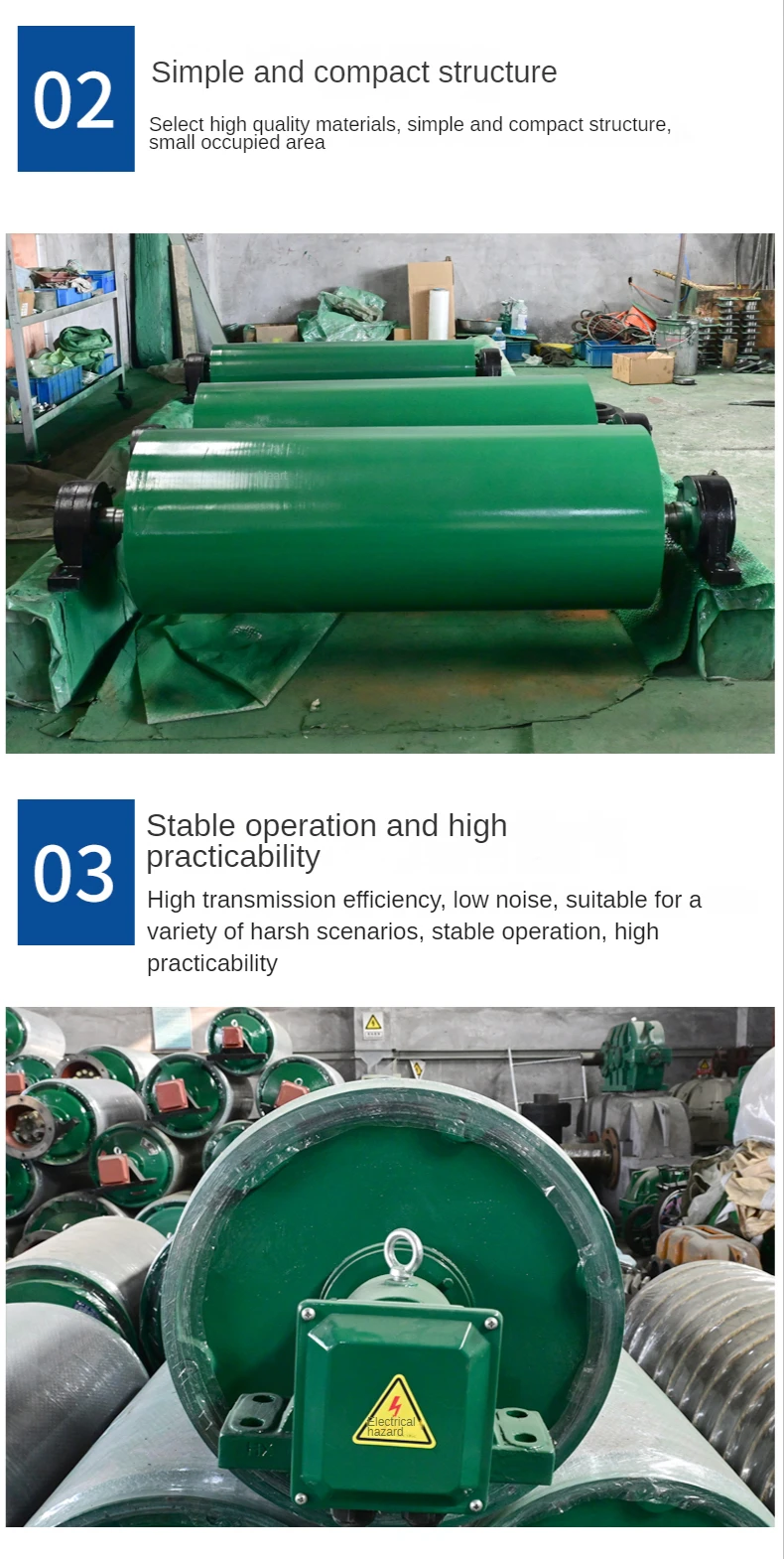 Factory Price Customized Belt Conveyor Drive Roller Driving Electric ...