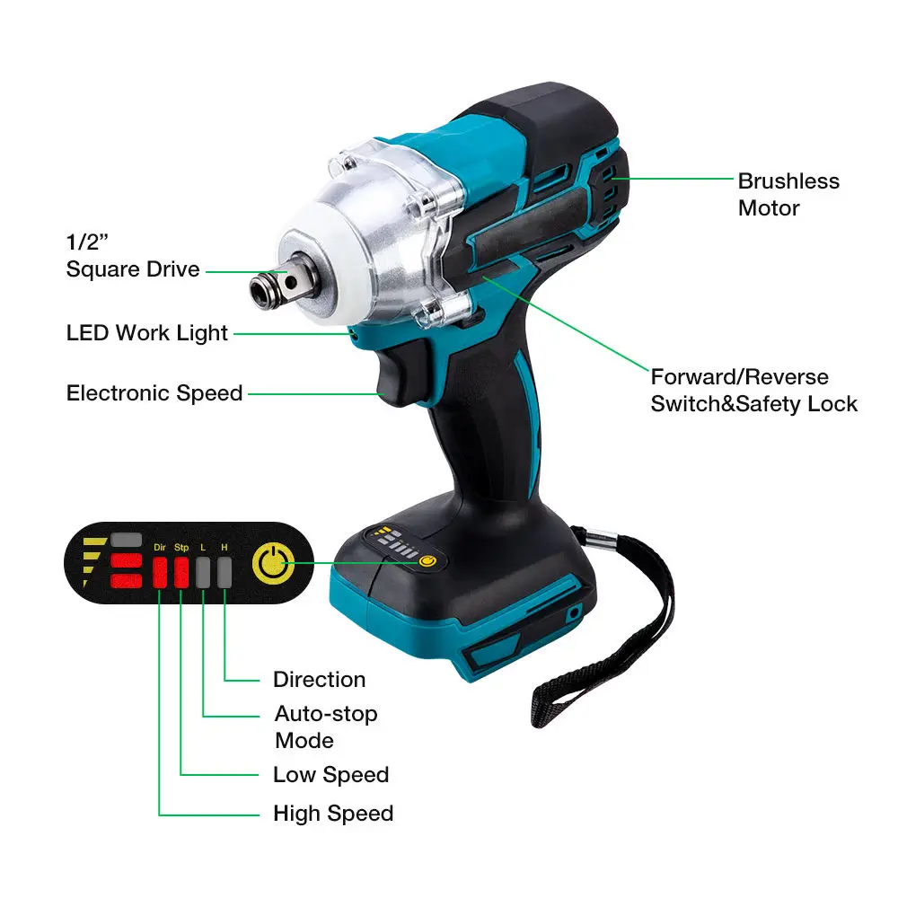 Handheld High Torque Wrench 400n.m - Cordless Impact Power