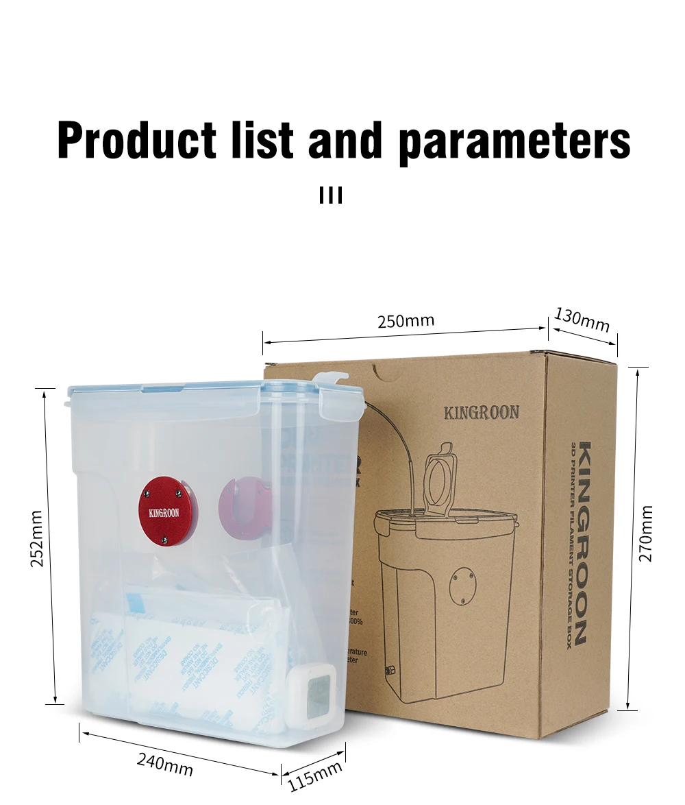 Filament Dryer Box for 3D Printer PLA ABS TPU Filament - OEM