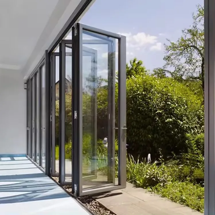 China Customized Aluminium Door Folding Bifold Patio Doors Tempered ...