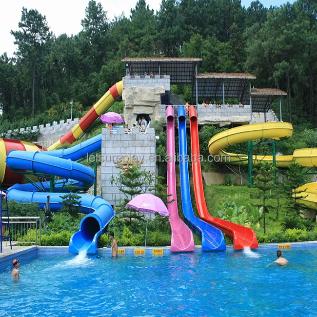 Fiberglass High Speed Water Park Slides for Kids & Adults