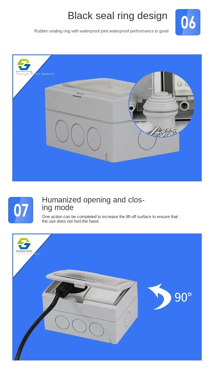 1Gang Outdoor IP55 Weatherproof Multi-Function Switch Socket Power ...