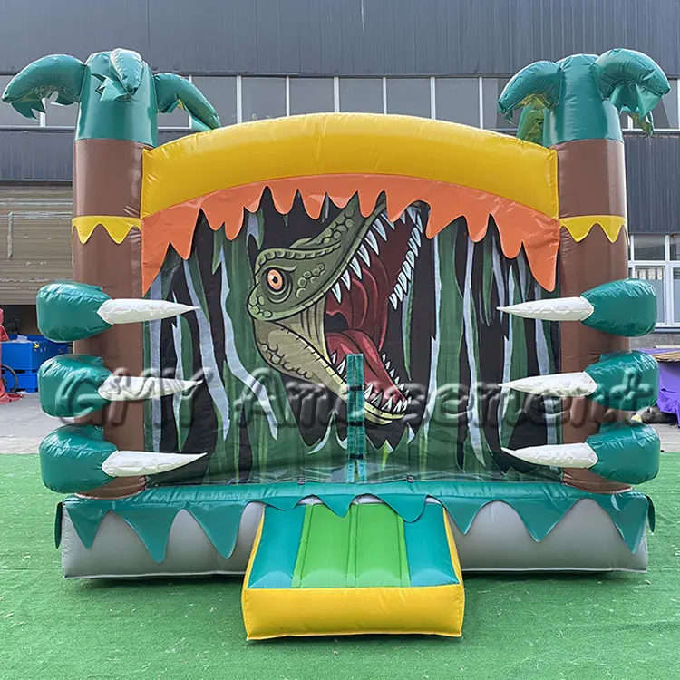 Dino Moonwalk - Commercial PVC Bounce House with Slide