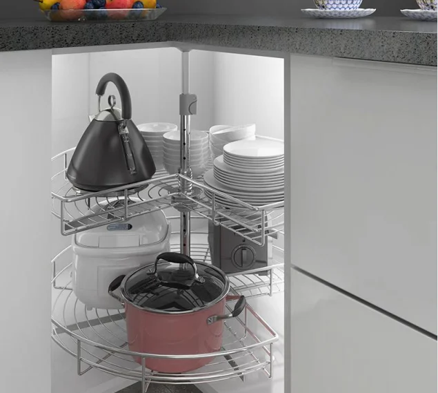 270 Corner Carousel Kitchen Cabinet Shelf Organizer Dish Rack - Buy ...