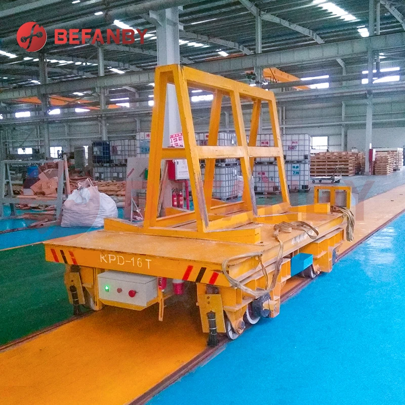60t Mold Industry Railway Battery Operated Platform Trolley With Ce ...