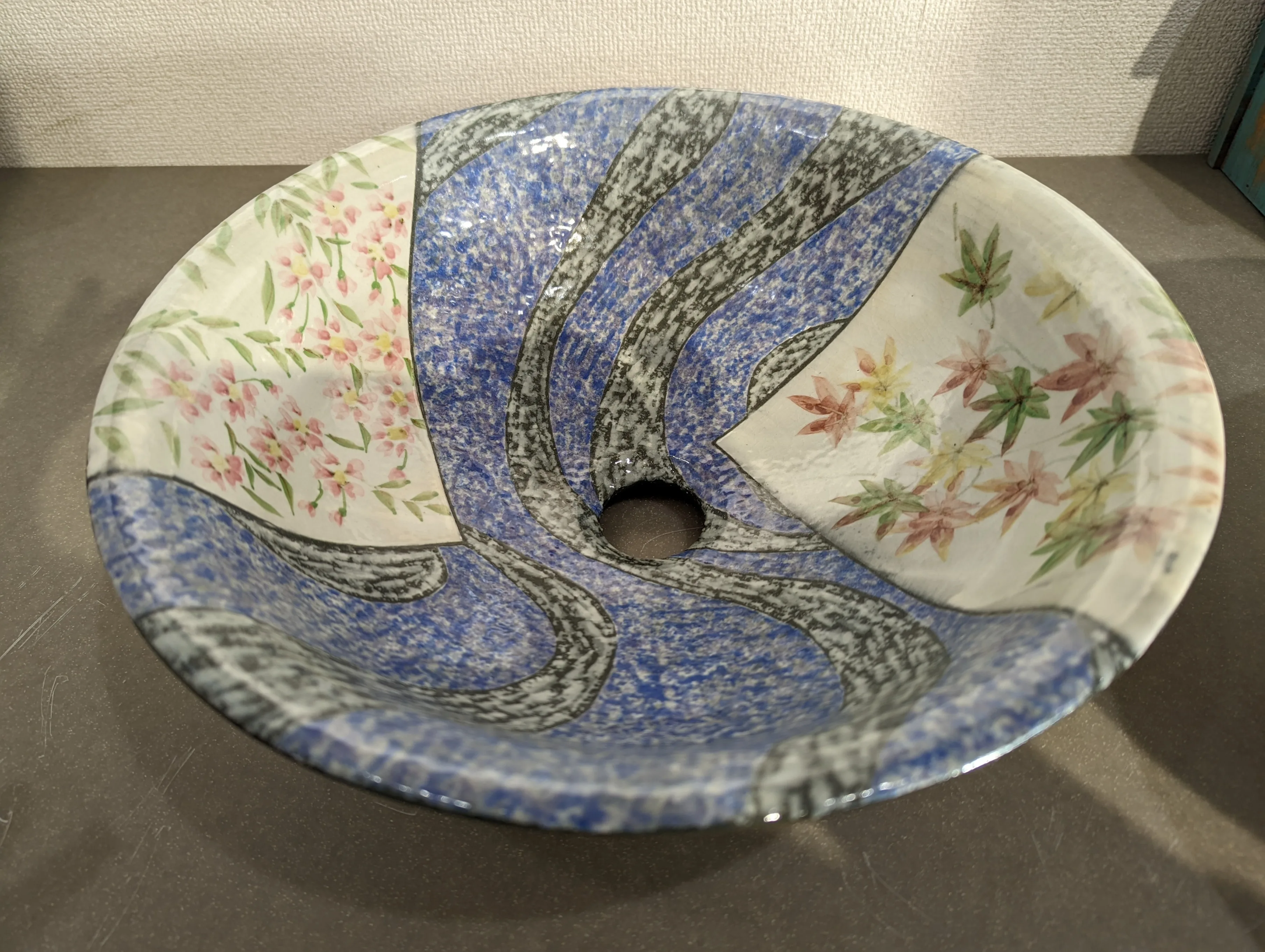 Shimizu Ware Freestanding Small Size Corner Wash Basin Sink Modern ...