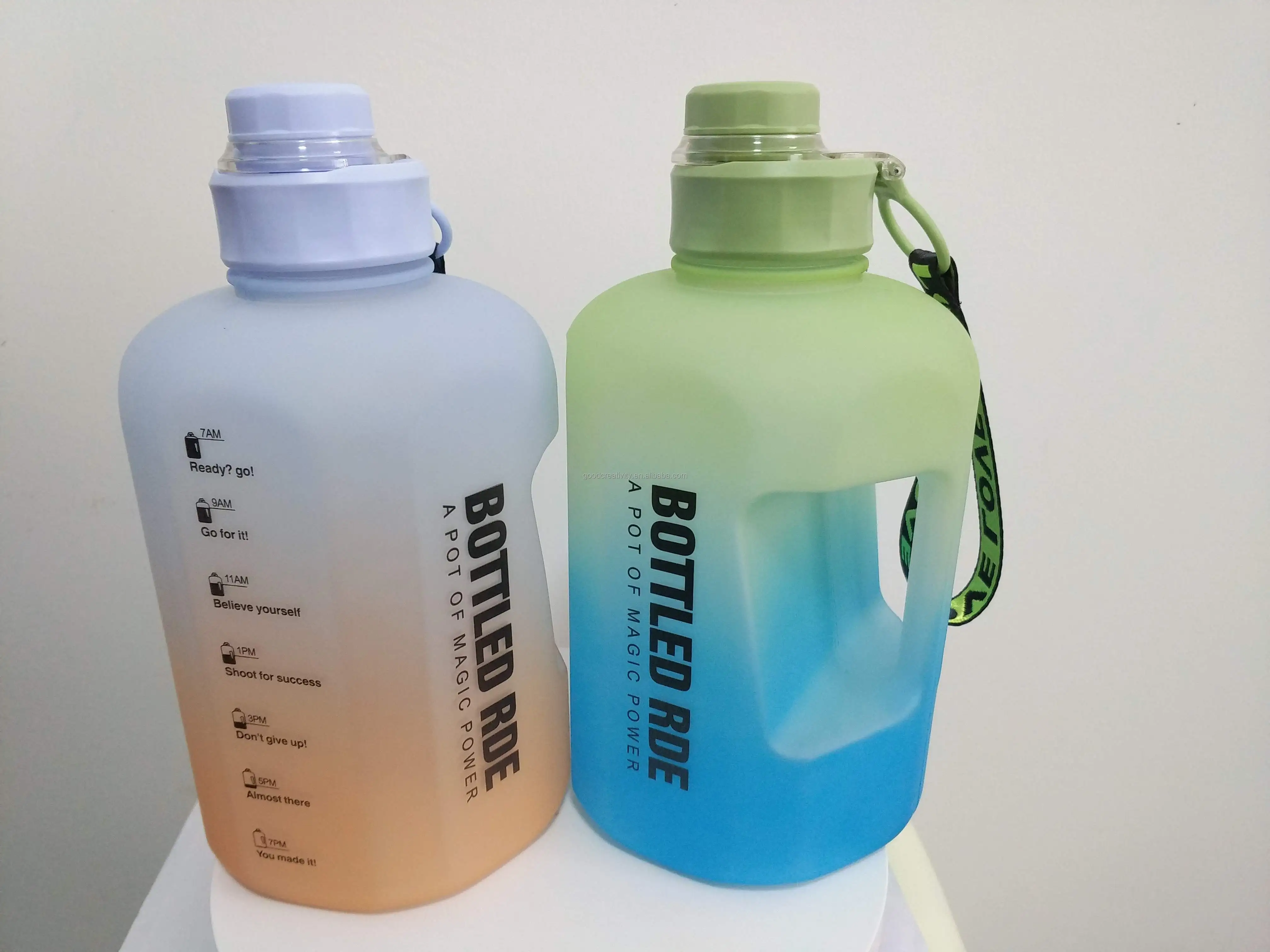 2022 Fba 2l Bpa Free Plastic Gradient Color Water Bottles Sports Water ...