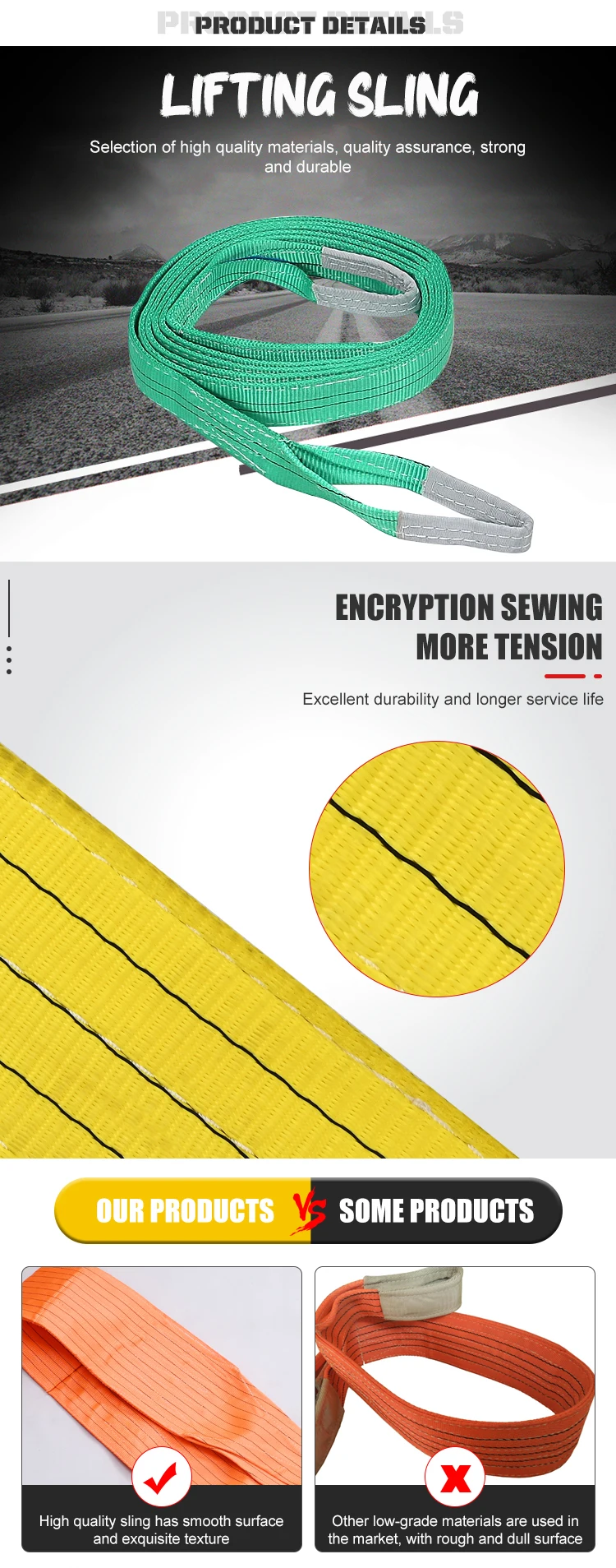 3t Polyester Belt Cargo Lashing Strap Webbing Lifting Sling Webbing ...