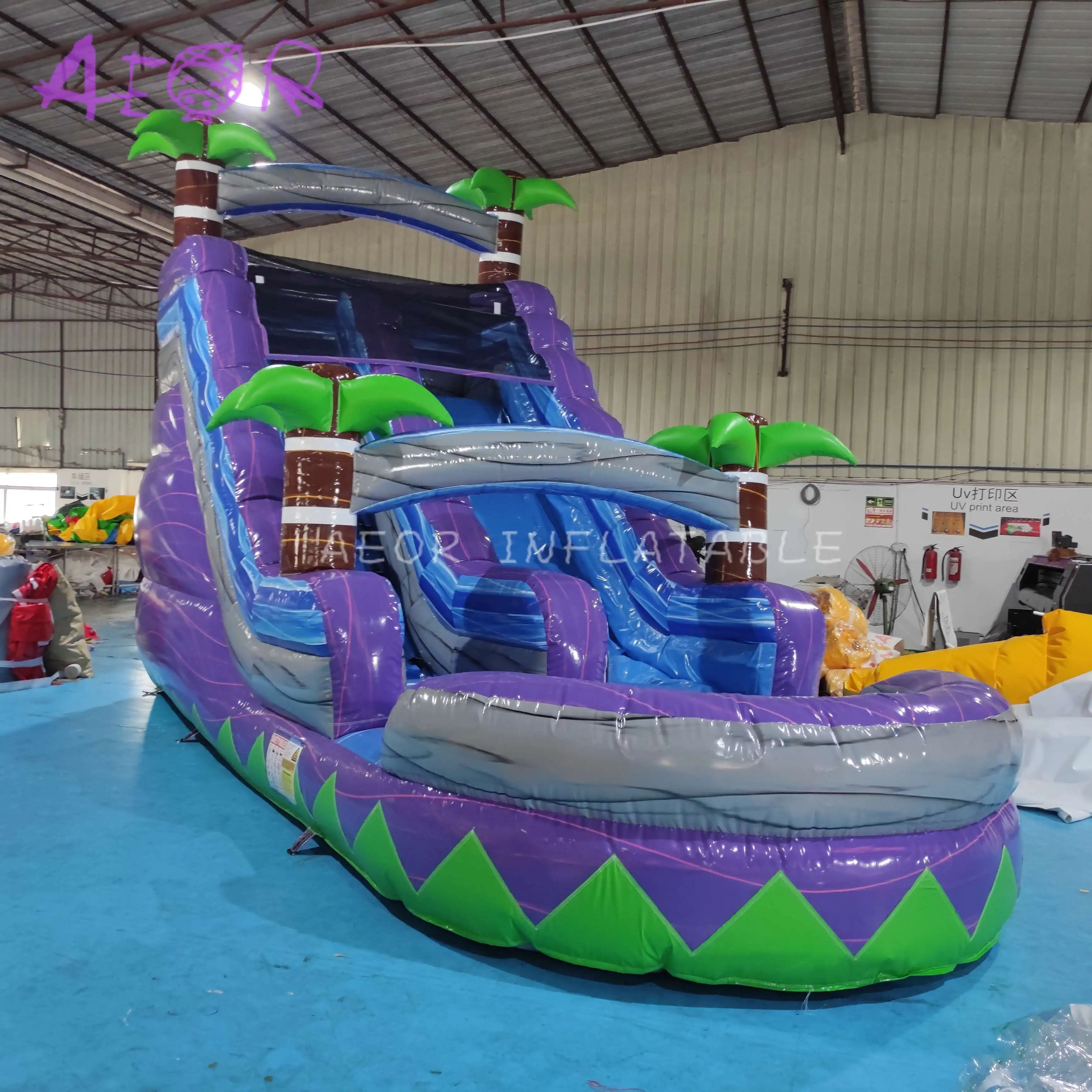 Playground Inflatable Large Waterslide Jumping Inflatable Water Slide ...