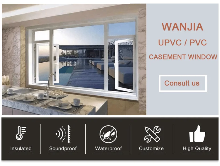 Modern uPVC French Casement Windows for Villas - Easy to Operate Swing ...