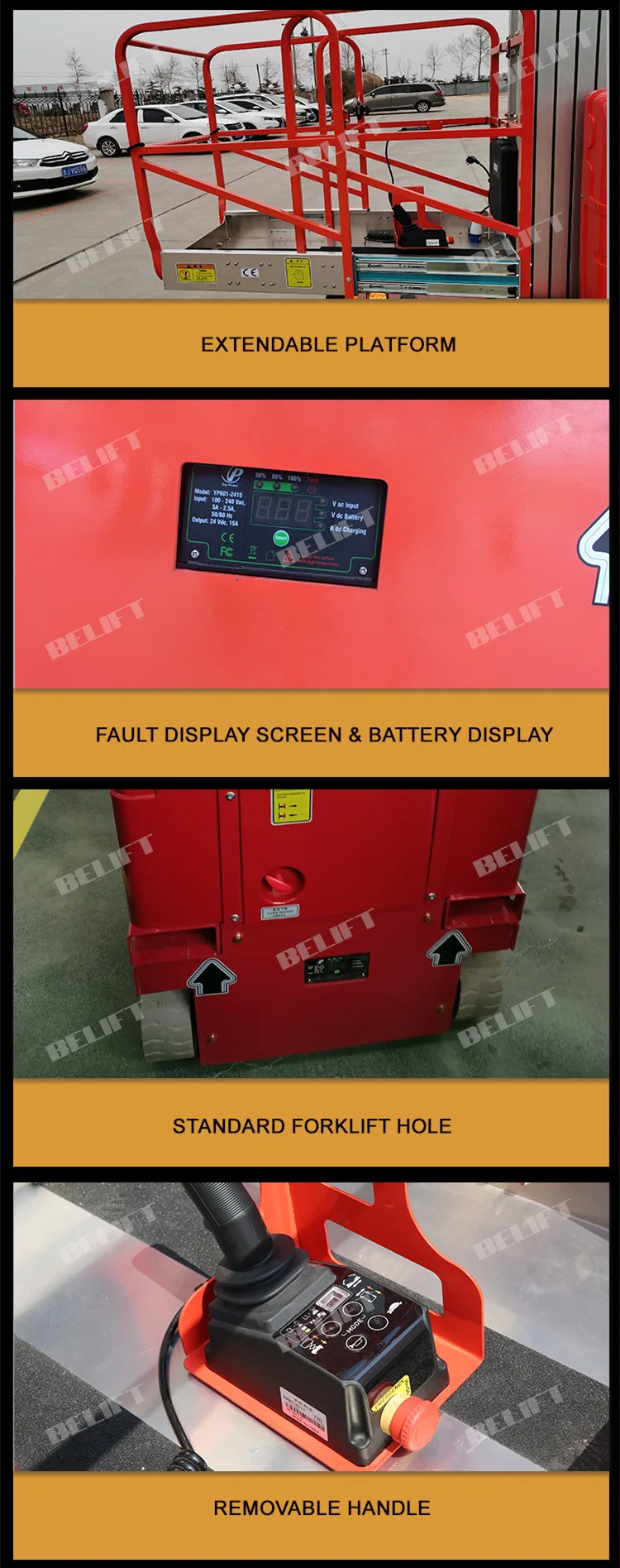 11m Electric Mast Ladder Hydraulic Vertical Aerial Man Lift