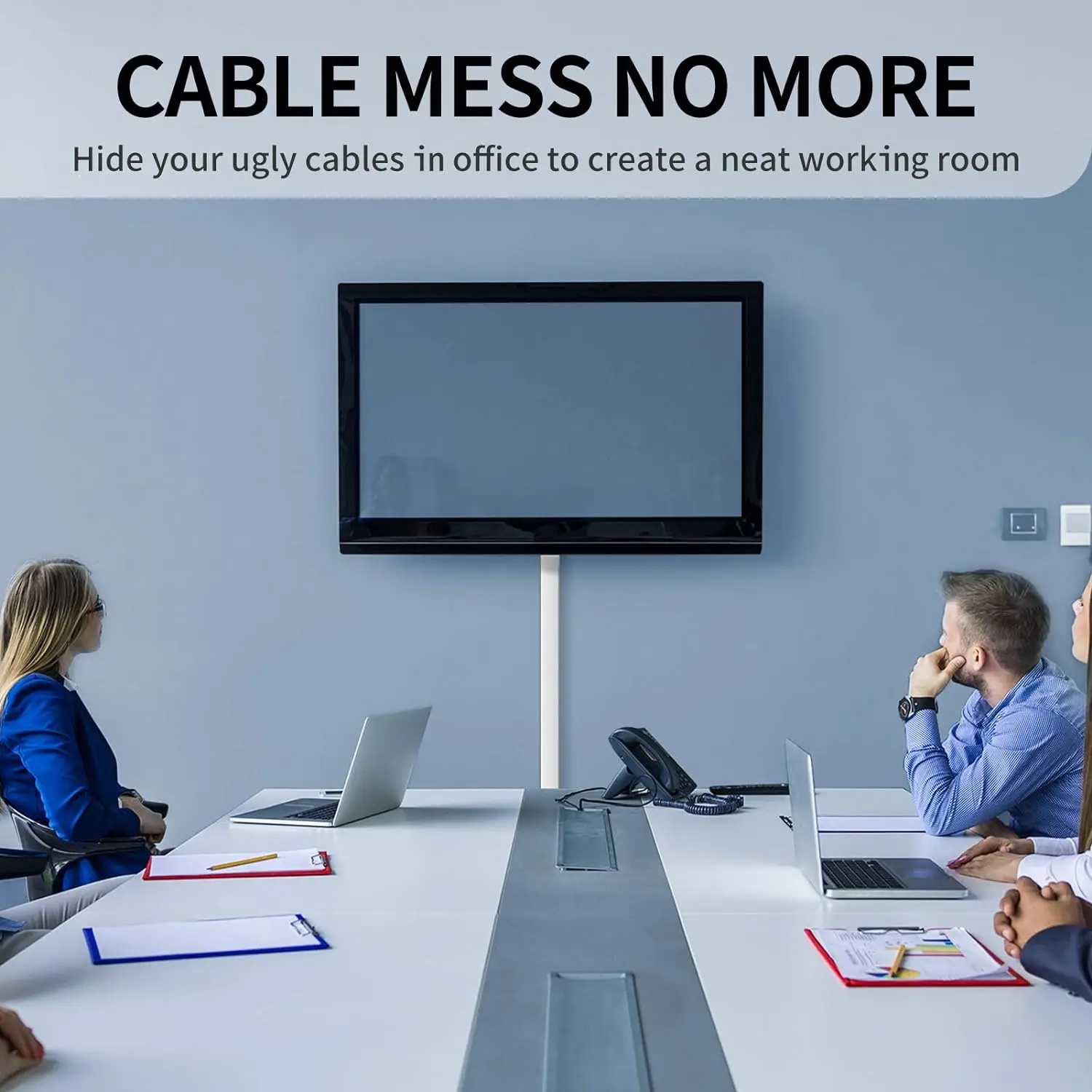 PVC Cable Cover Channel Paintable and Hangable Concealed Cable Holder ...