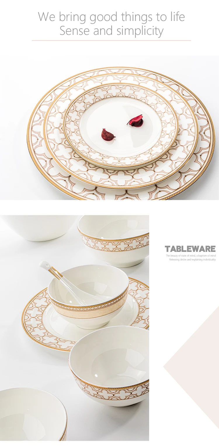 Luxury Fine Bone China Dinnerware for Weddings & Banquets