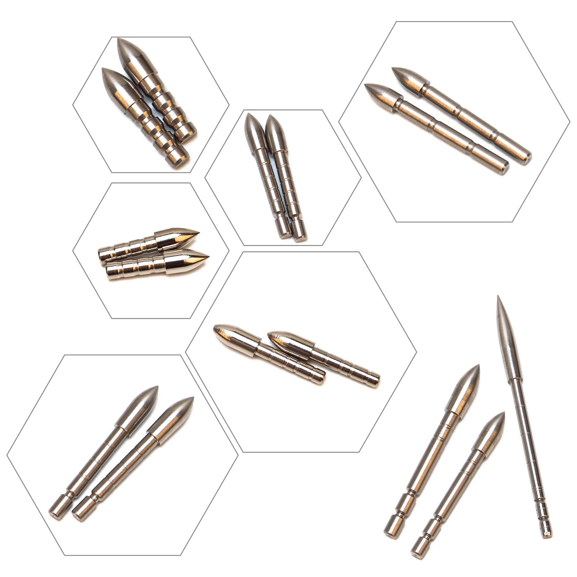 Id 4.2-6.2mm Insert Arrowhead Archery Broadheads Bullet Tips Stainless ...